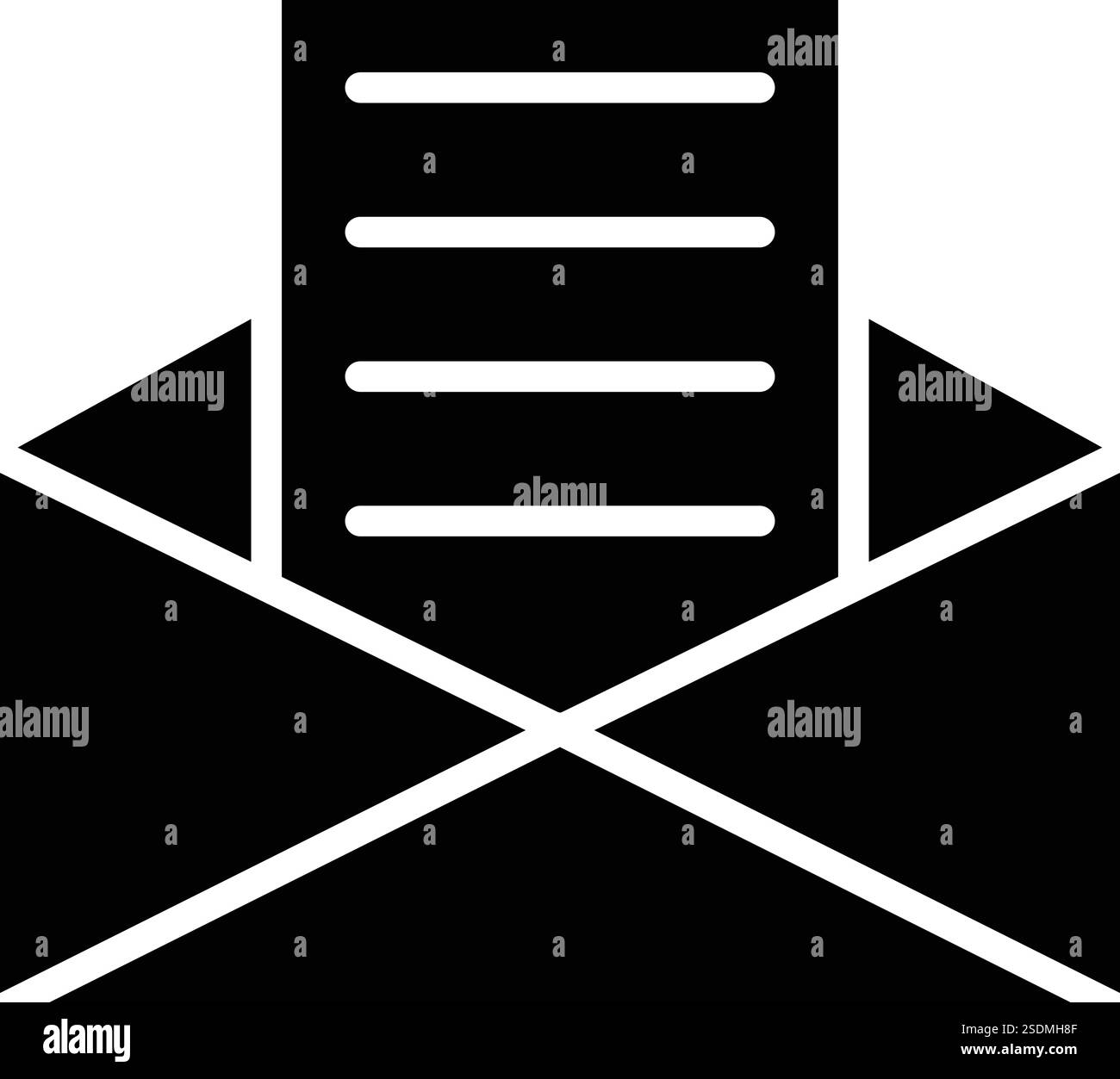 Envelope vector illustration Black and White Stock Photos & Images - Alamy