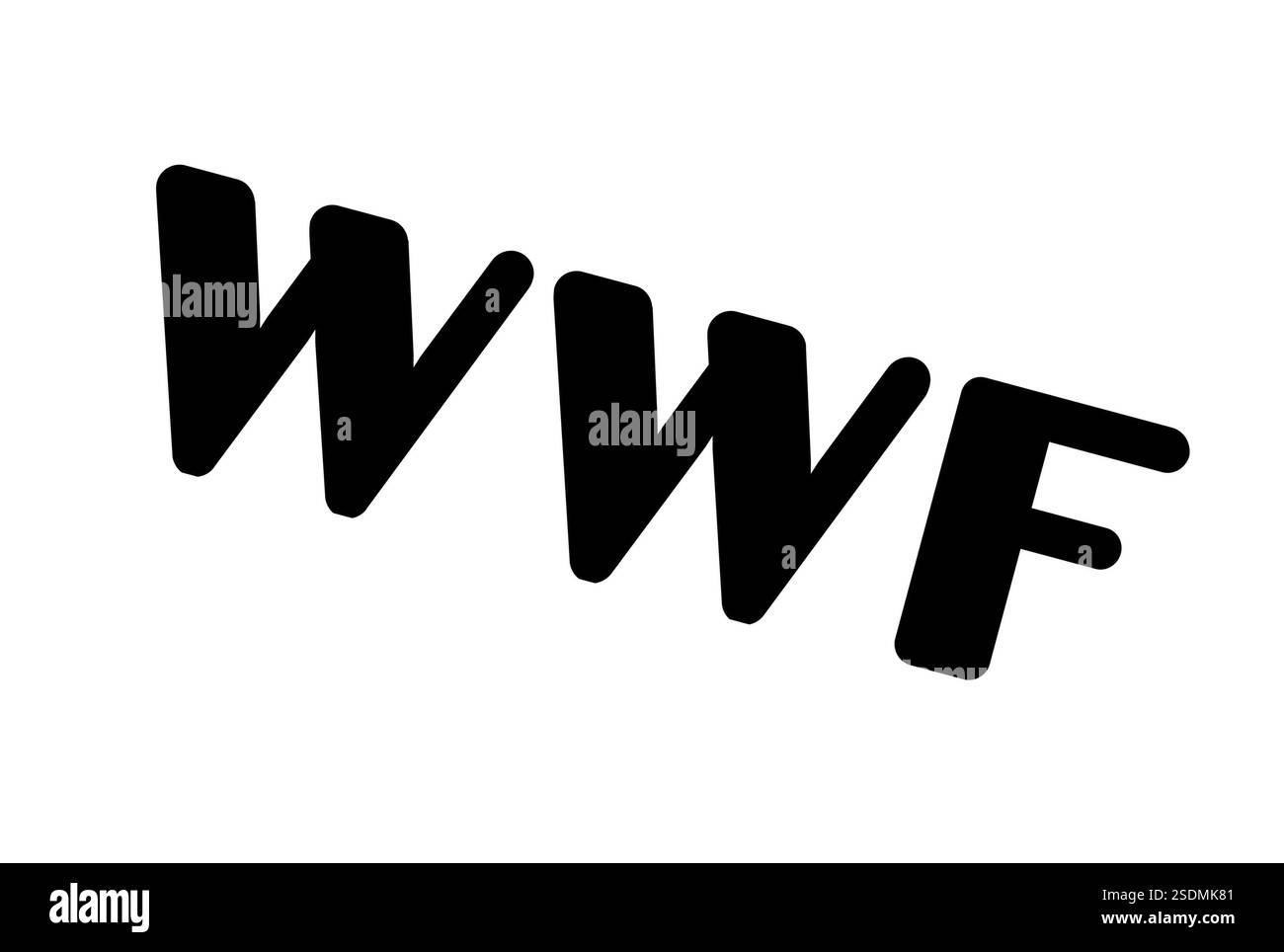 Rotated to right, Font WWF, Organization, Logo Stock Photo - Alamy