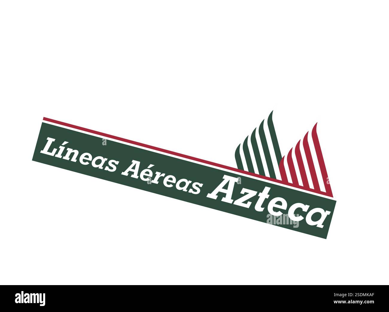Rotated to right, Lineas Aereas Azteca Logo, Airline, Logo Stock Photo ...