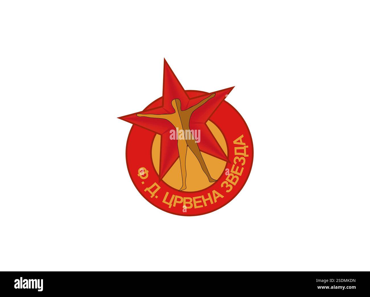 Rotated to left, Crvena Zvezda Logo 1945, Soccer, Old Logo from 1945 ...