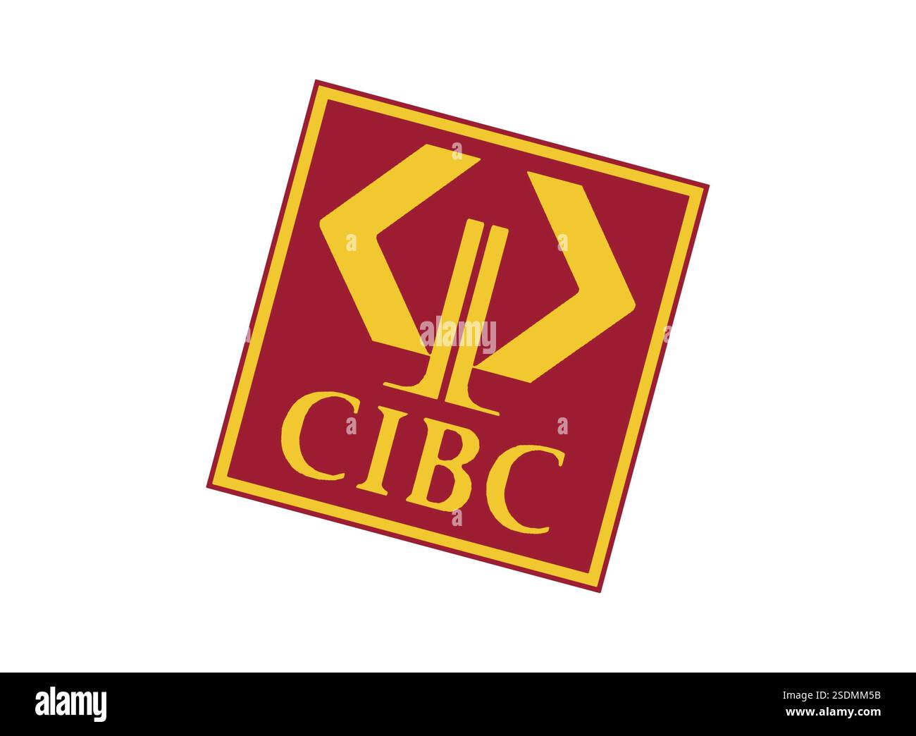 Rotated to right, CIBC Logo 1986, Finance, Old Logo from 1986 Stock ...