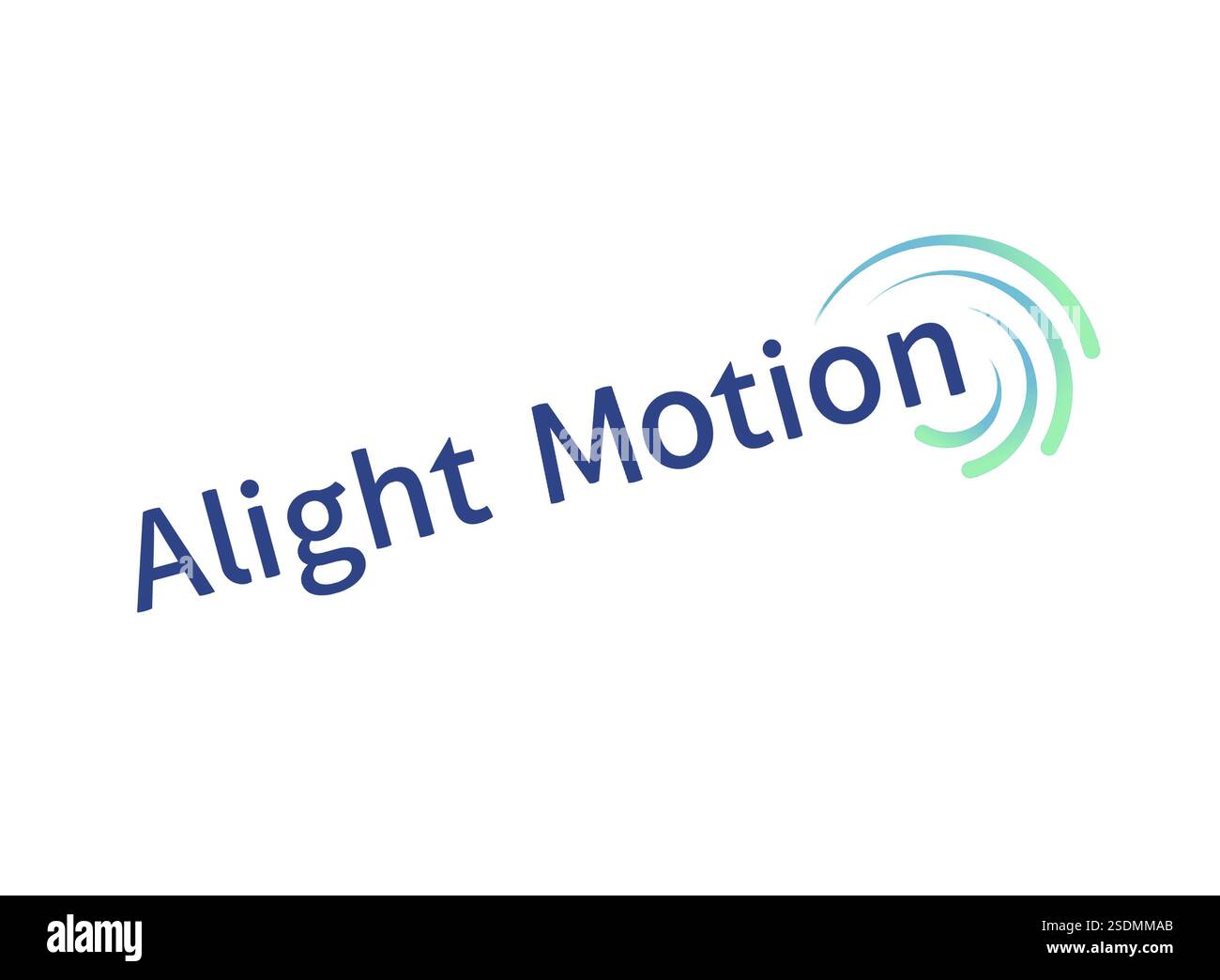 Turned to the left, Alight Motion emblem, software, logo Stock Photo ...