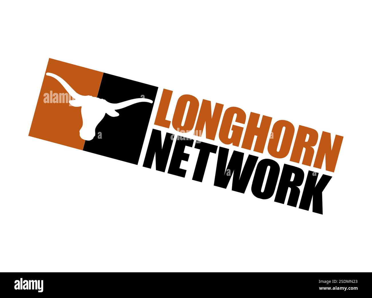 Rotated to right, Longhorn Network Logo, Mediatv, Logo Stock Photo - Alamy