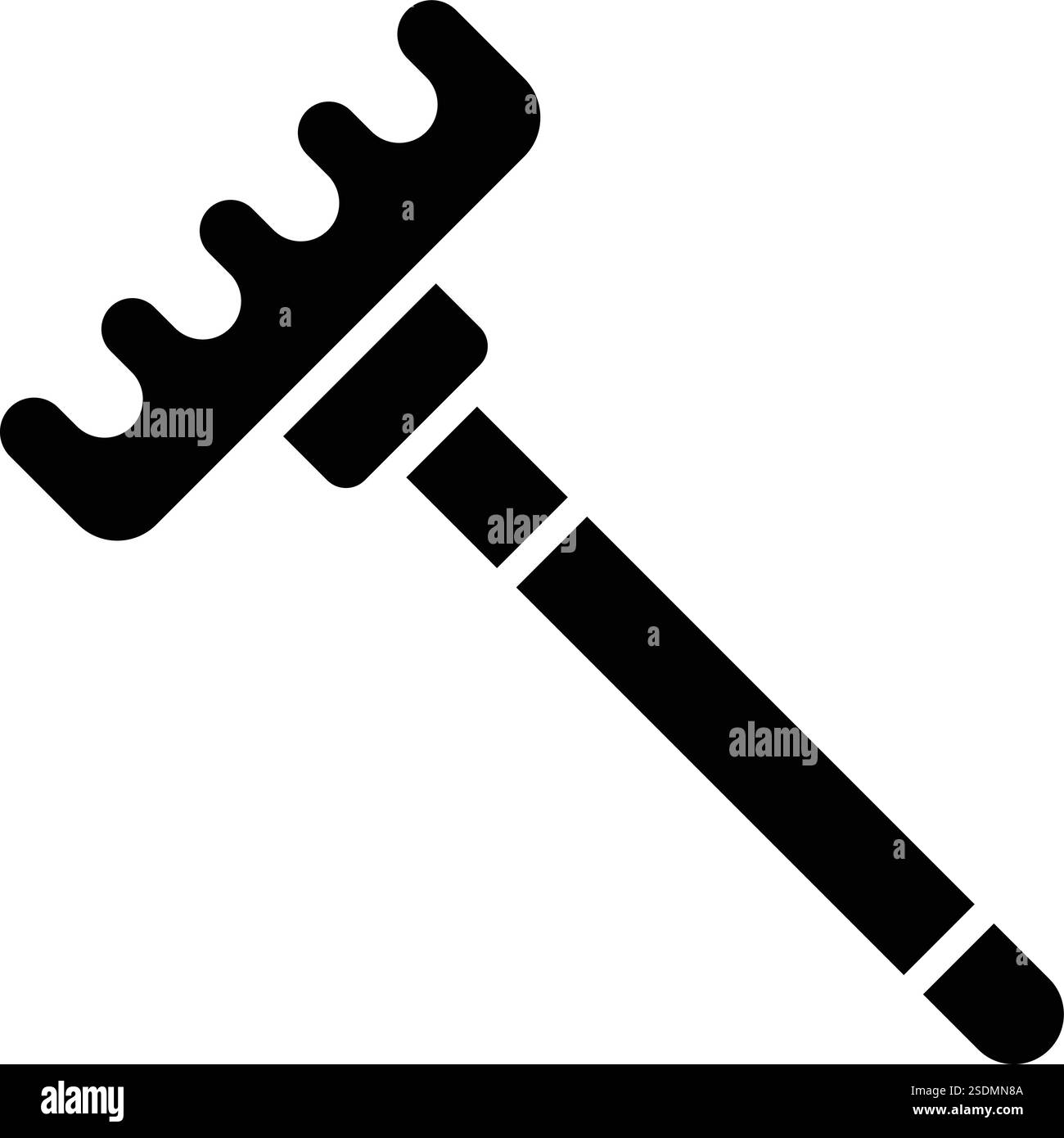 Gardening rake illustration vector Black and White Stock Photos ...