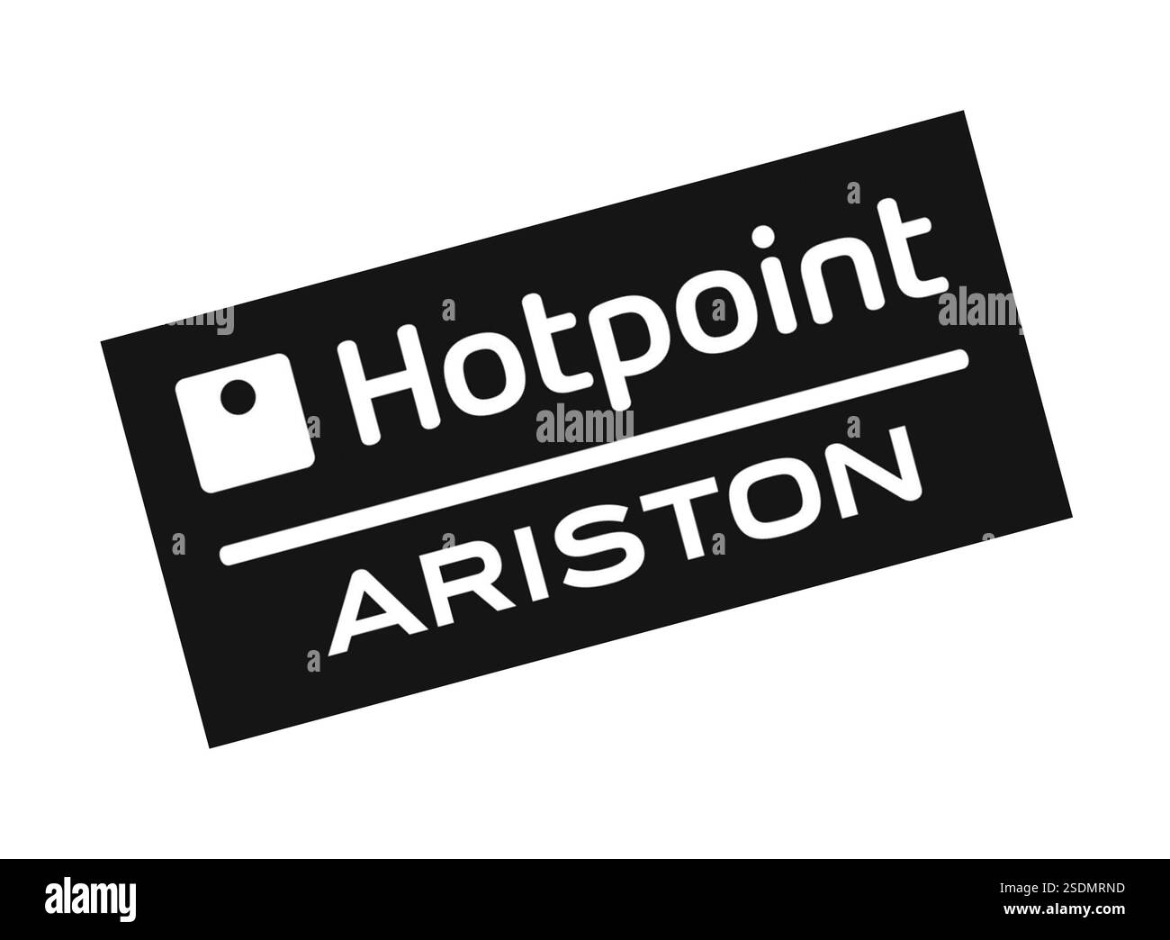 Turned to the left, Hotpoint Ariston logo, electronics, logo Stock ...