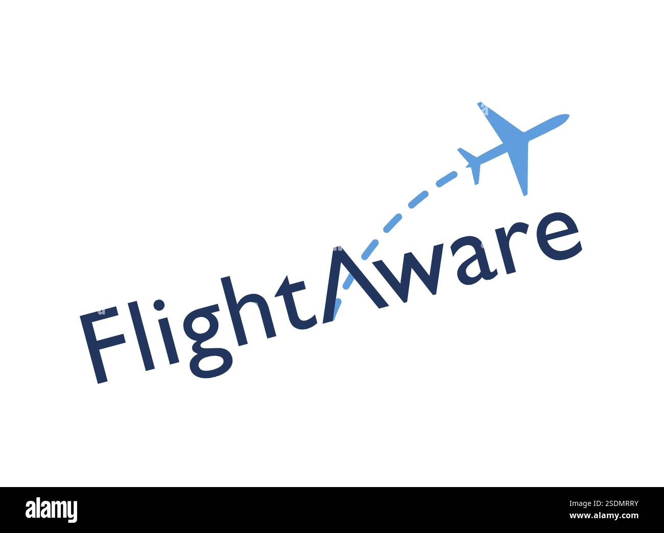 Turned to the left, FlightAware logo, Software, Logo Stock Photo - Alamy