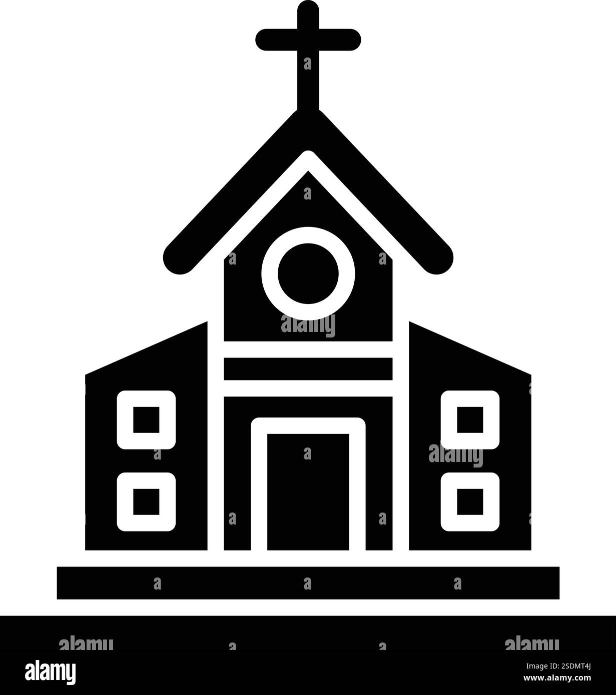 Church icon set outline Black and White Stock Photos & Images - Alamy