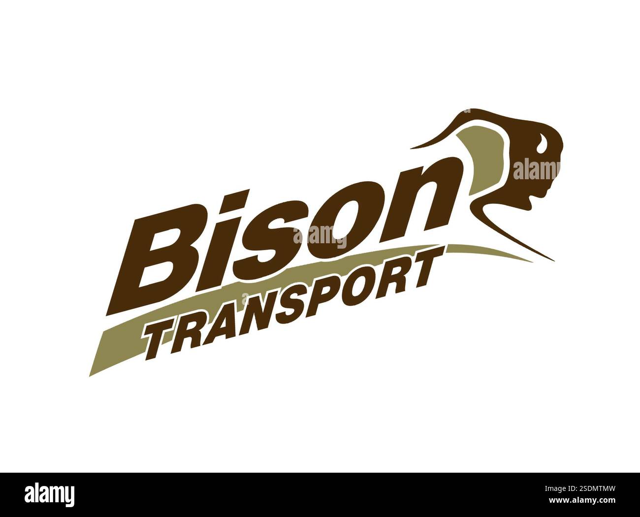Rotated to left, Bison Transport Logo, Logo Stock Photo - Alamy