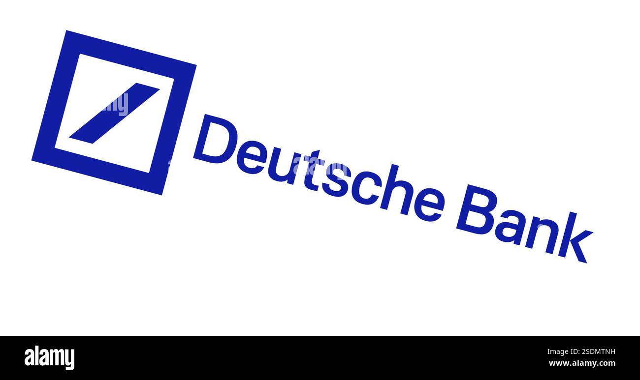 Rotated to right, Color Deutsche Bank Logo, Finance, Logo Stock Photo ...
