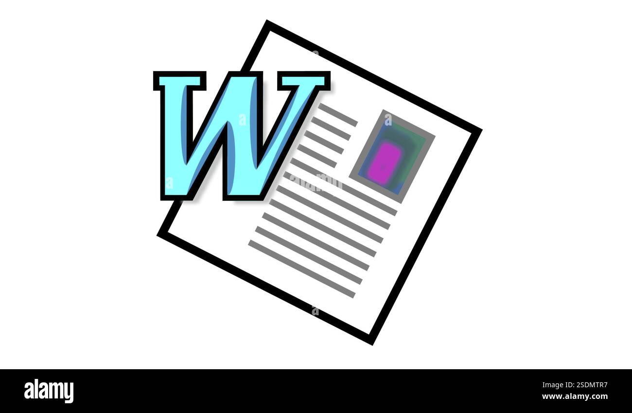 Microsoft Word Logo 1995, Software, Old Logo from 1995 Stock Photo - Alamy