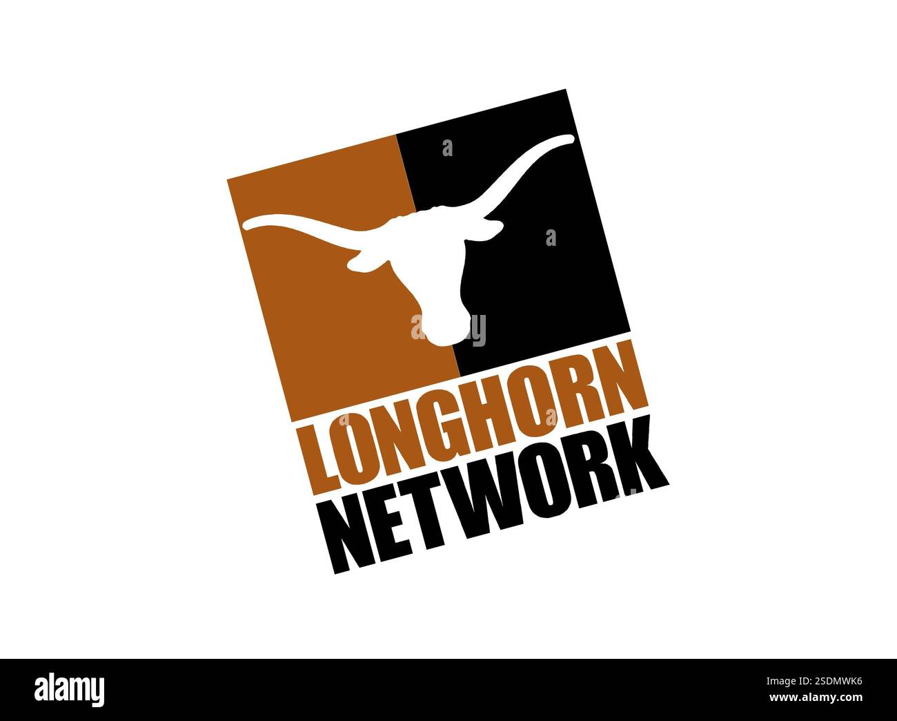 Nach links gedreht, Longhorn Network Emblem, Logo Stock Photo - Alamy