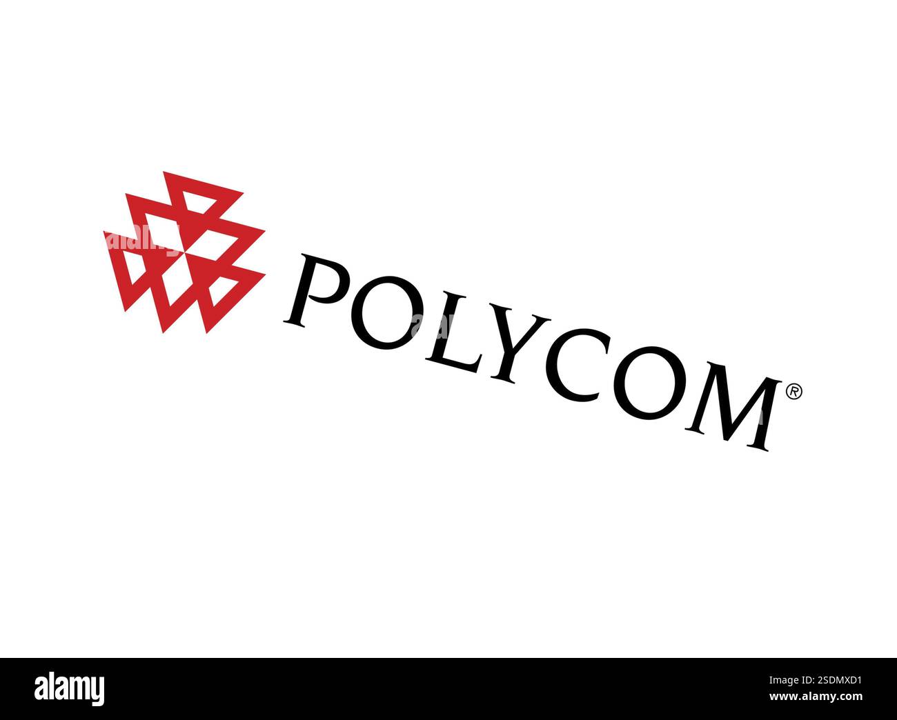 Rotated to right, Polycom Logo old, Technology, Logo Stock Photo - Alamy