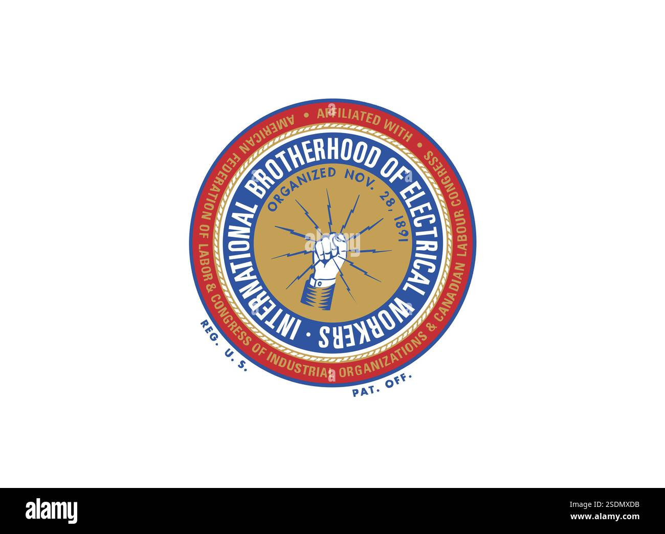 Rotated to right, IBEW Logo, Organization, Logo Stock Photo - Alamy