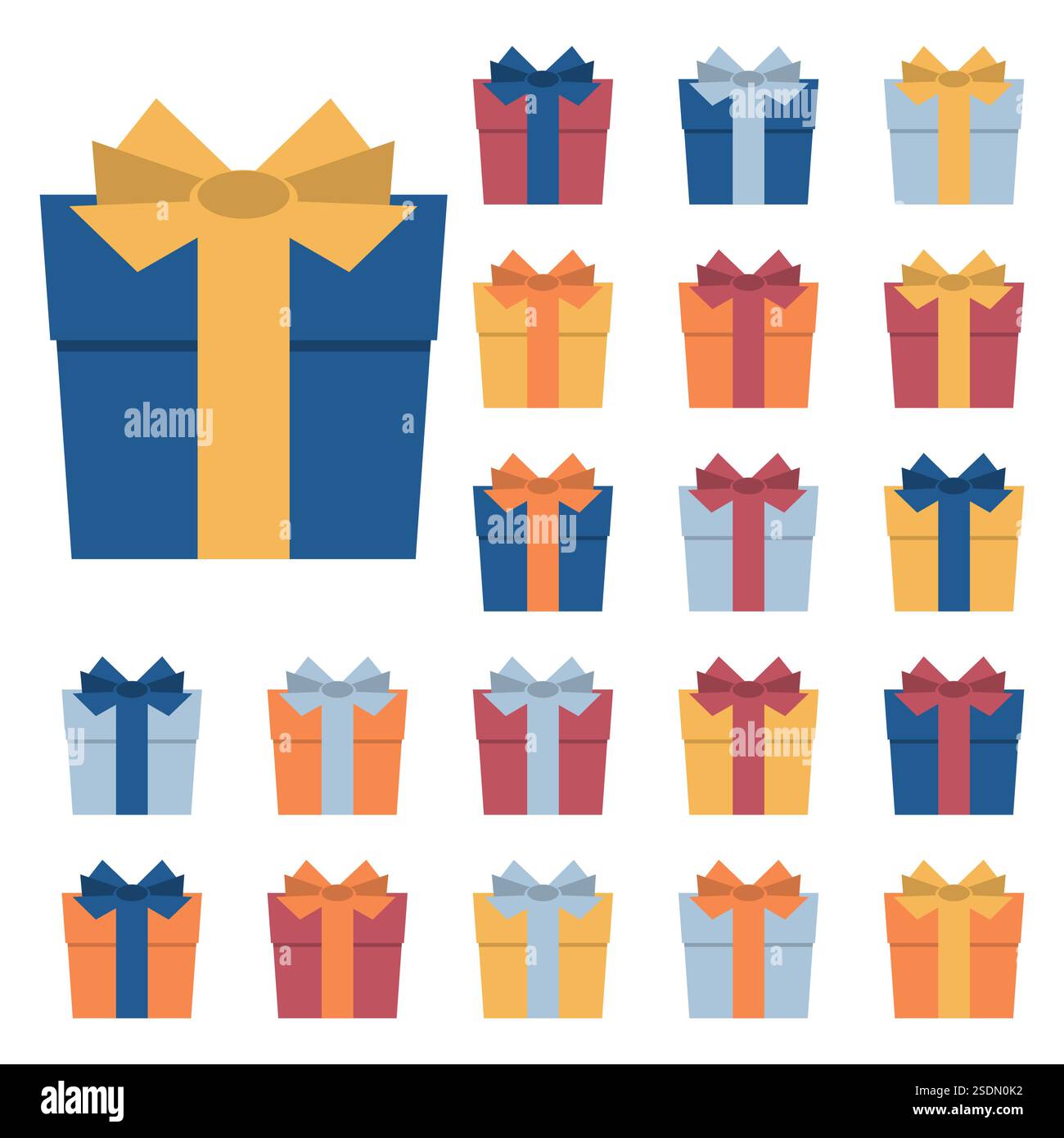 Colored square gift boxes hi-res stock photography and images - Alamy