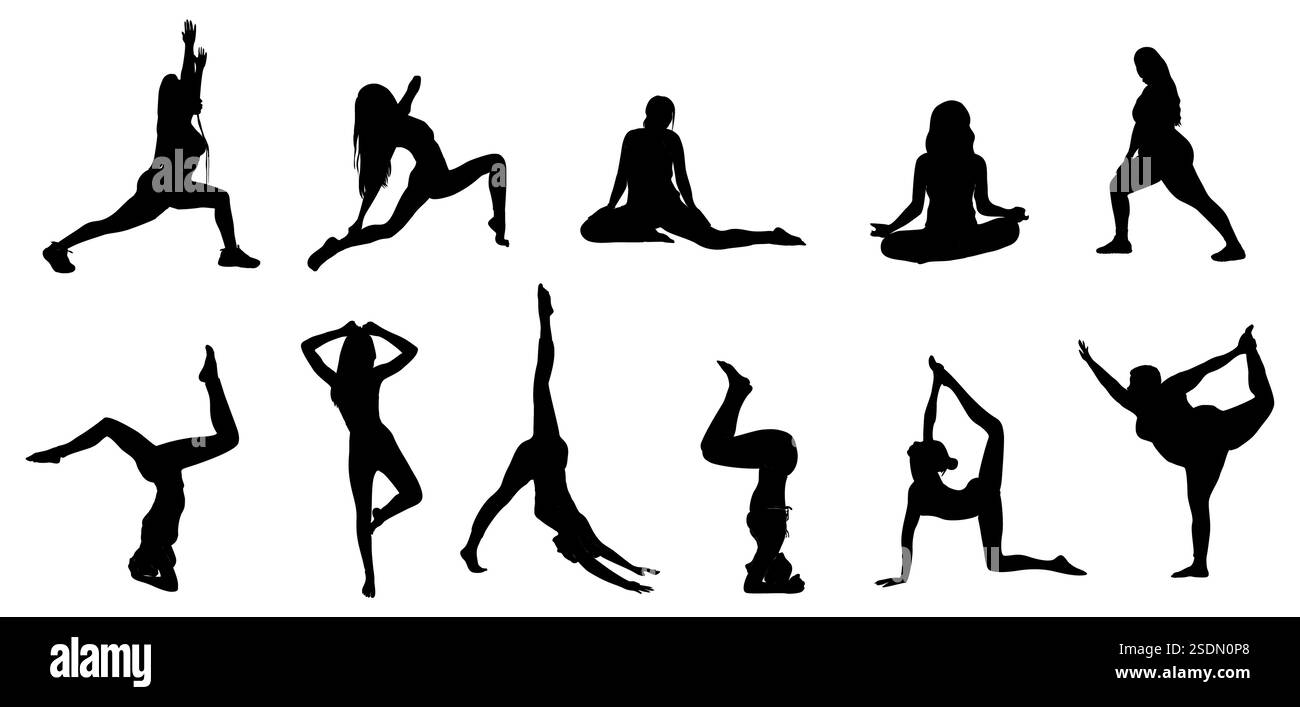 Young women poses in Stock Vector Images - Alamy