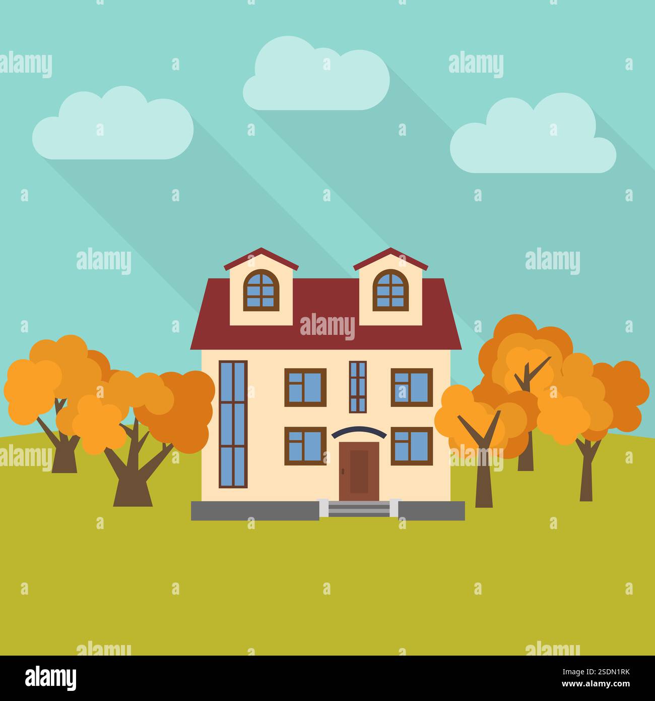 Two storey house icon icon cartoon hi-res stock photography and images ...