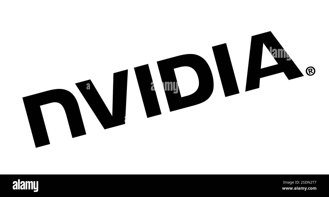 Rotated to the left, NVIDIA logo font, technology, logo Stock Photo - Alamy