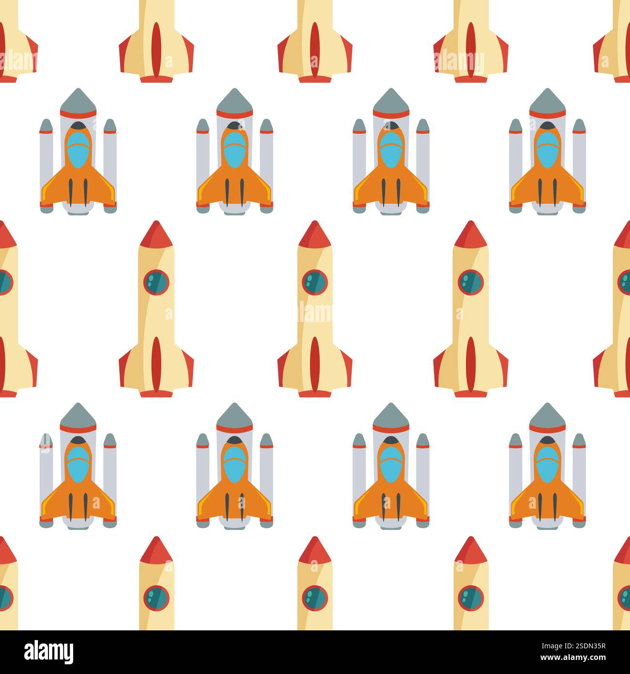 Seamless pattern rocket innovation Stock Vector Images - Alamy