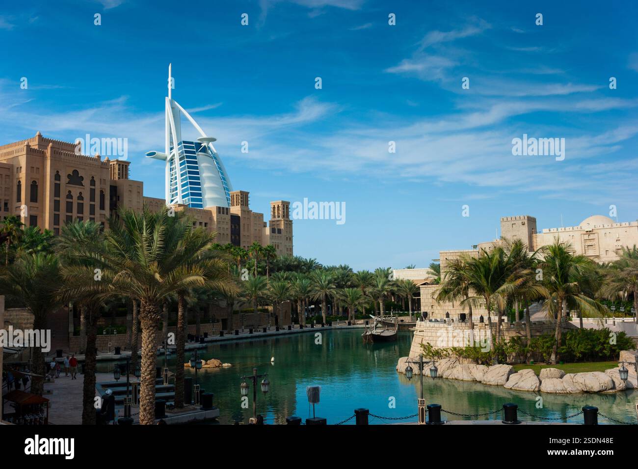 DUBAI, UAE - NOVEMBER 15: View of the hotel Burj Al Arab from Souk ...