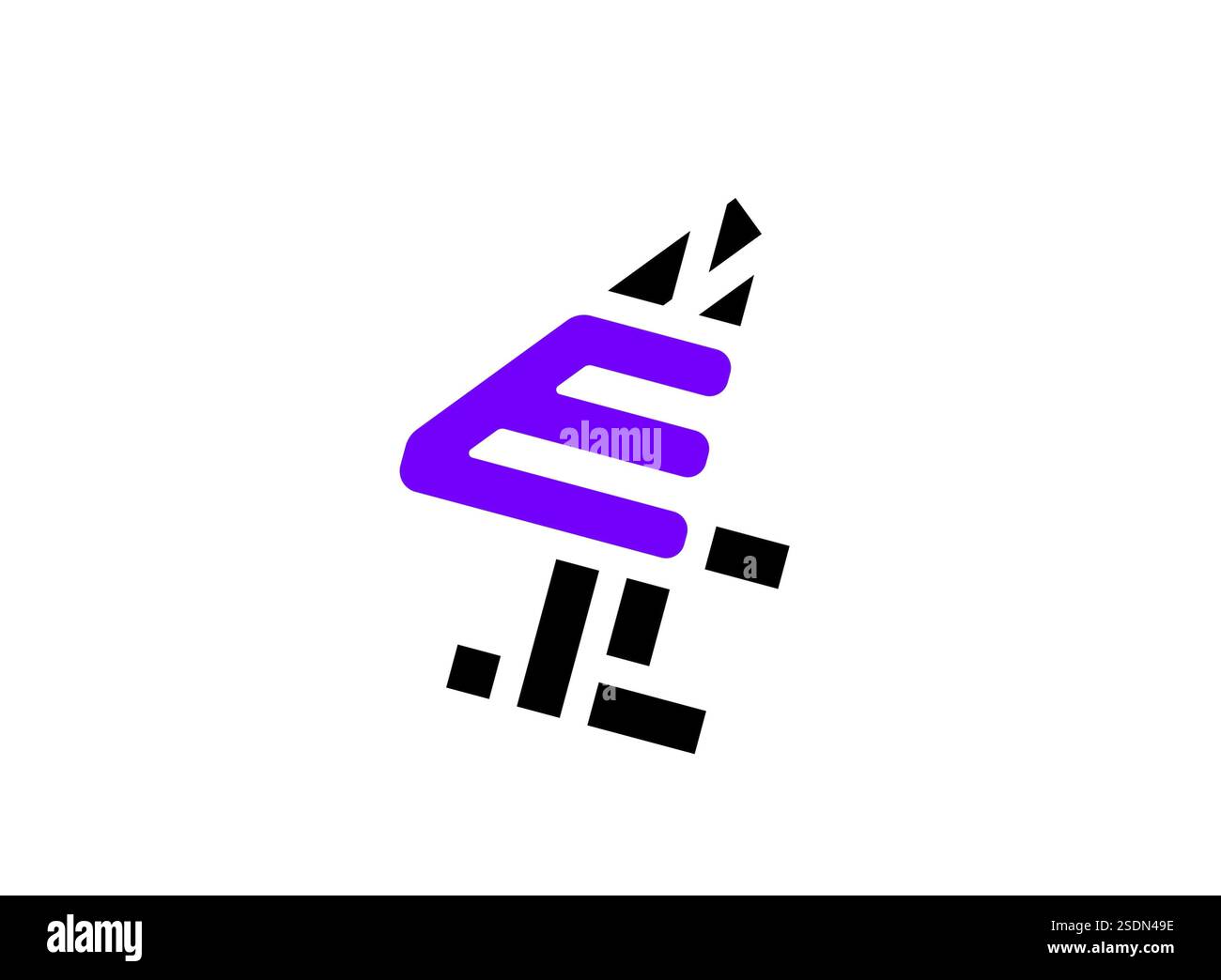 Rotated to right, E4 Channel Logo, Logo Stock Photo - Alamy