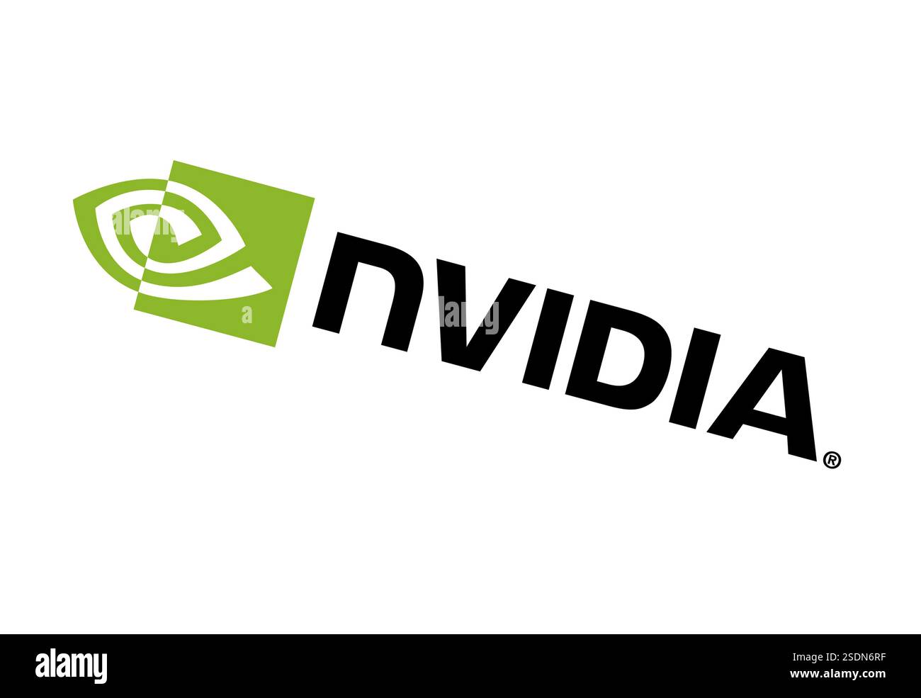 Rotated to right, Nvidia logo, Technology, Logo Stock Photo - Alamy