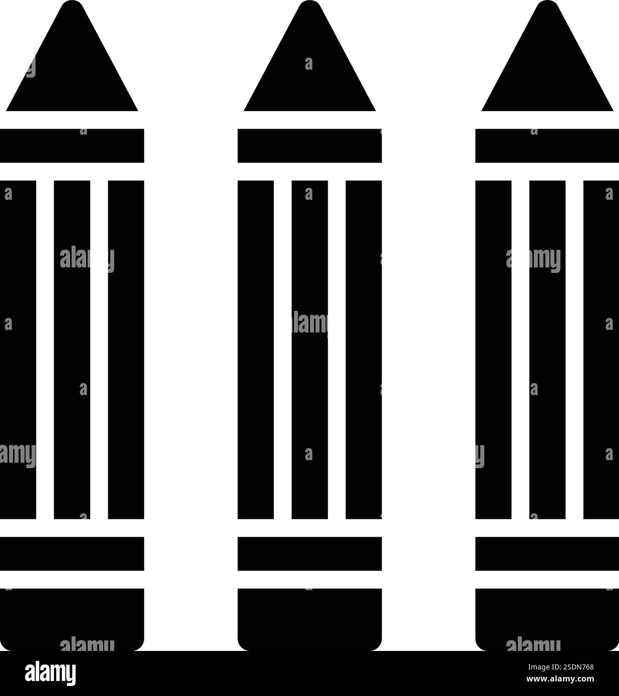 Crayon icon vector symbol Cut Out Stock Images & Pictures - Alamy