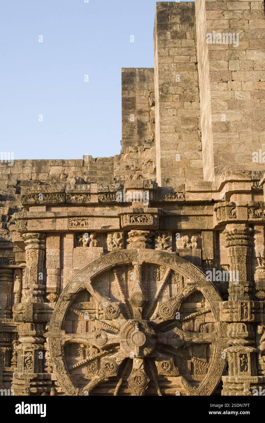 One of several iconic sculptures on walls of 13th century Sun temple ...