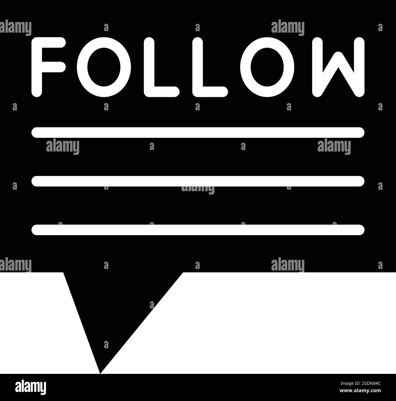 Follow Up Vector Icon Design Illustration Stock Vector Image & Art - Alamy