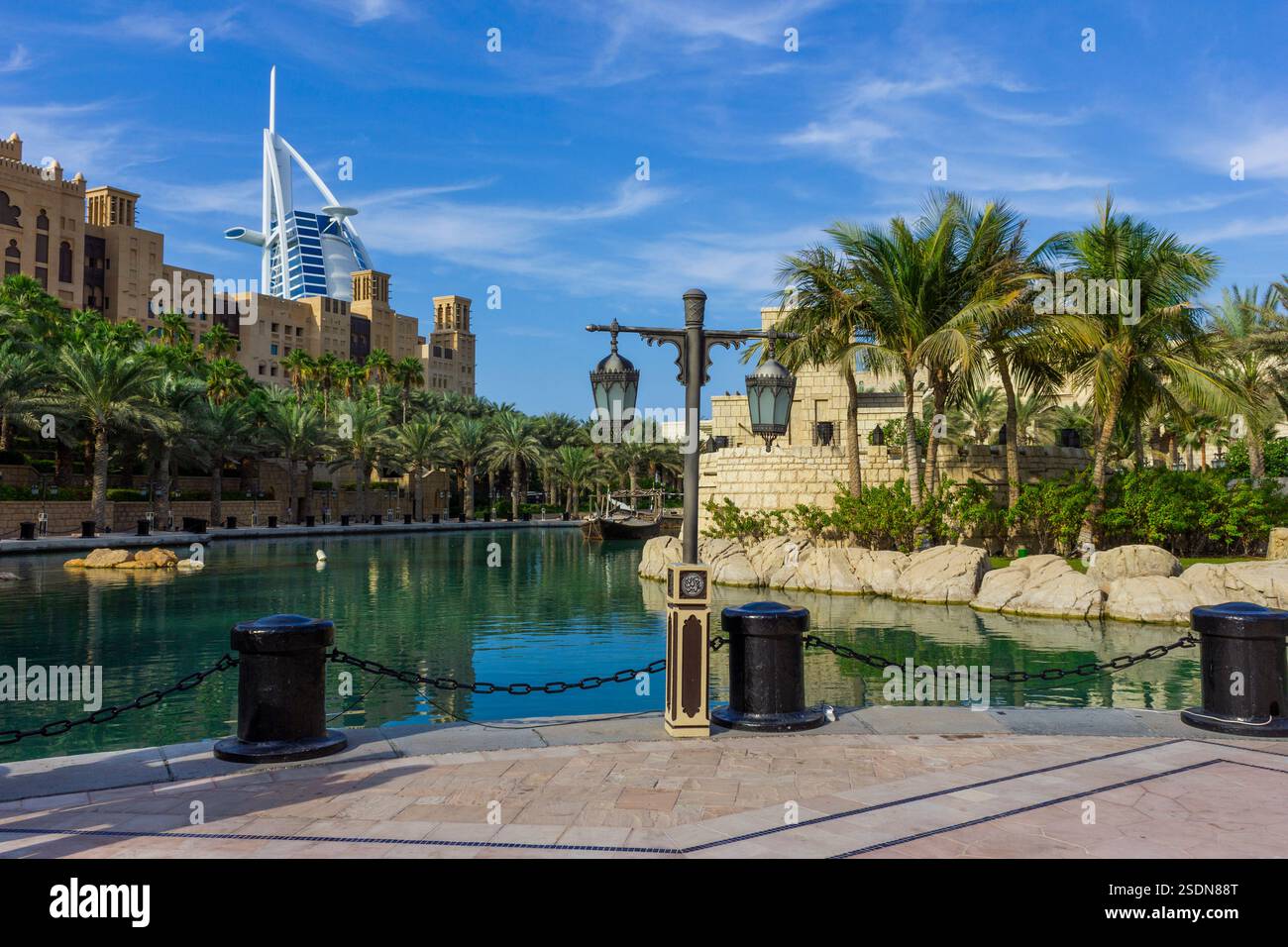 DUBAI, UAE - NOVEMBER 15: View of the hotel Burj Al Arab from Souk ...