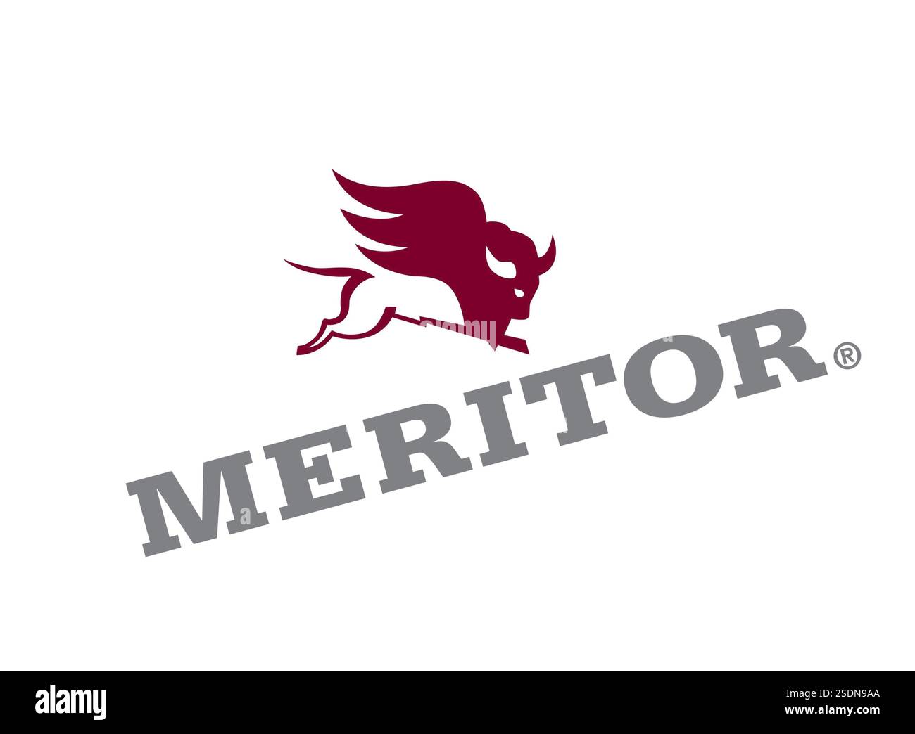 Nach links gedreht, Meritor-Logo, Industrie, Logo Stock Photo - Alamy