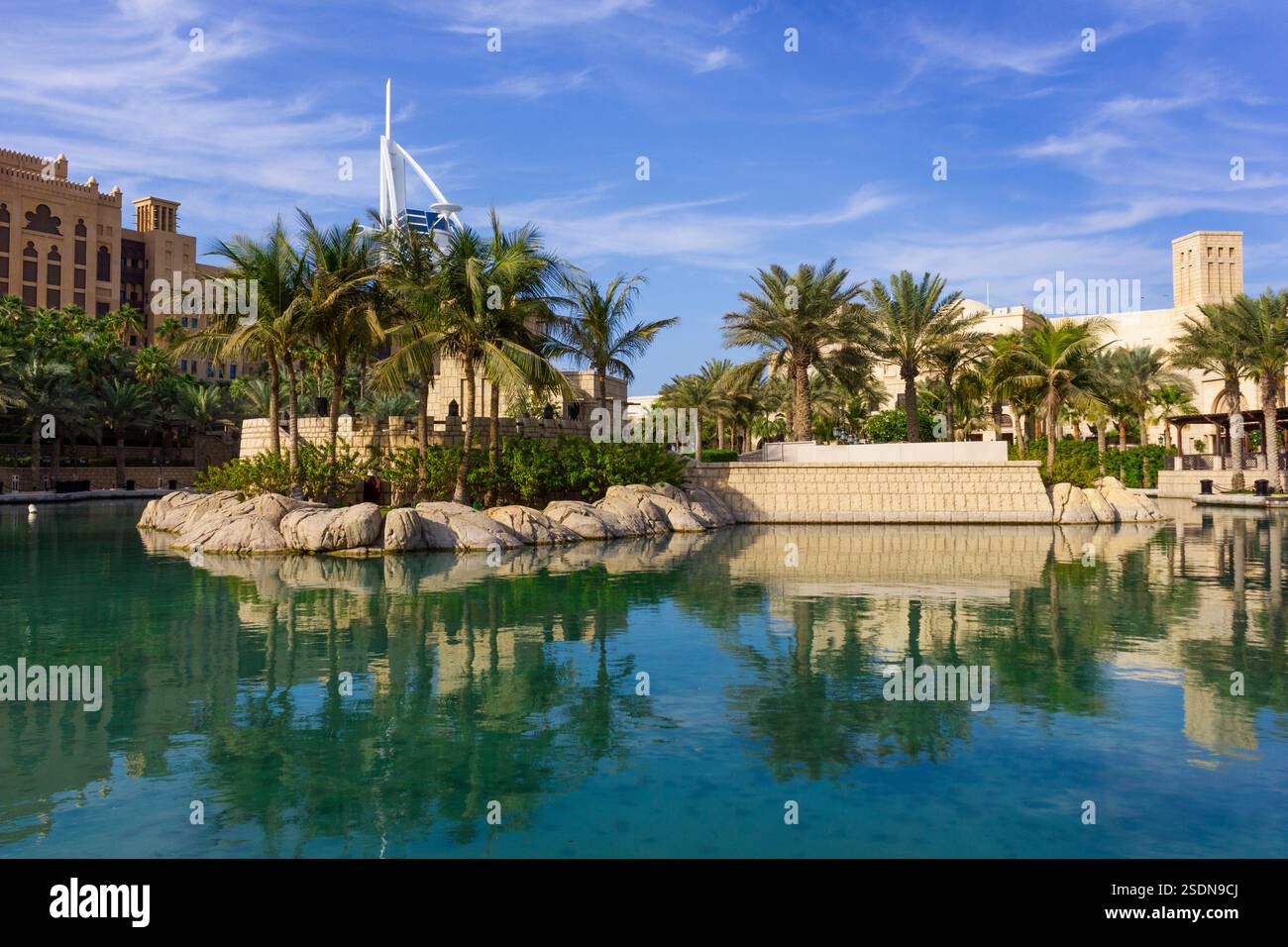 DUBAI, UAE - NOVEMBER 15: View of the hotel Burj Al Arab from Souk ...