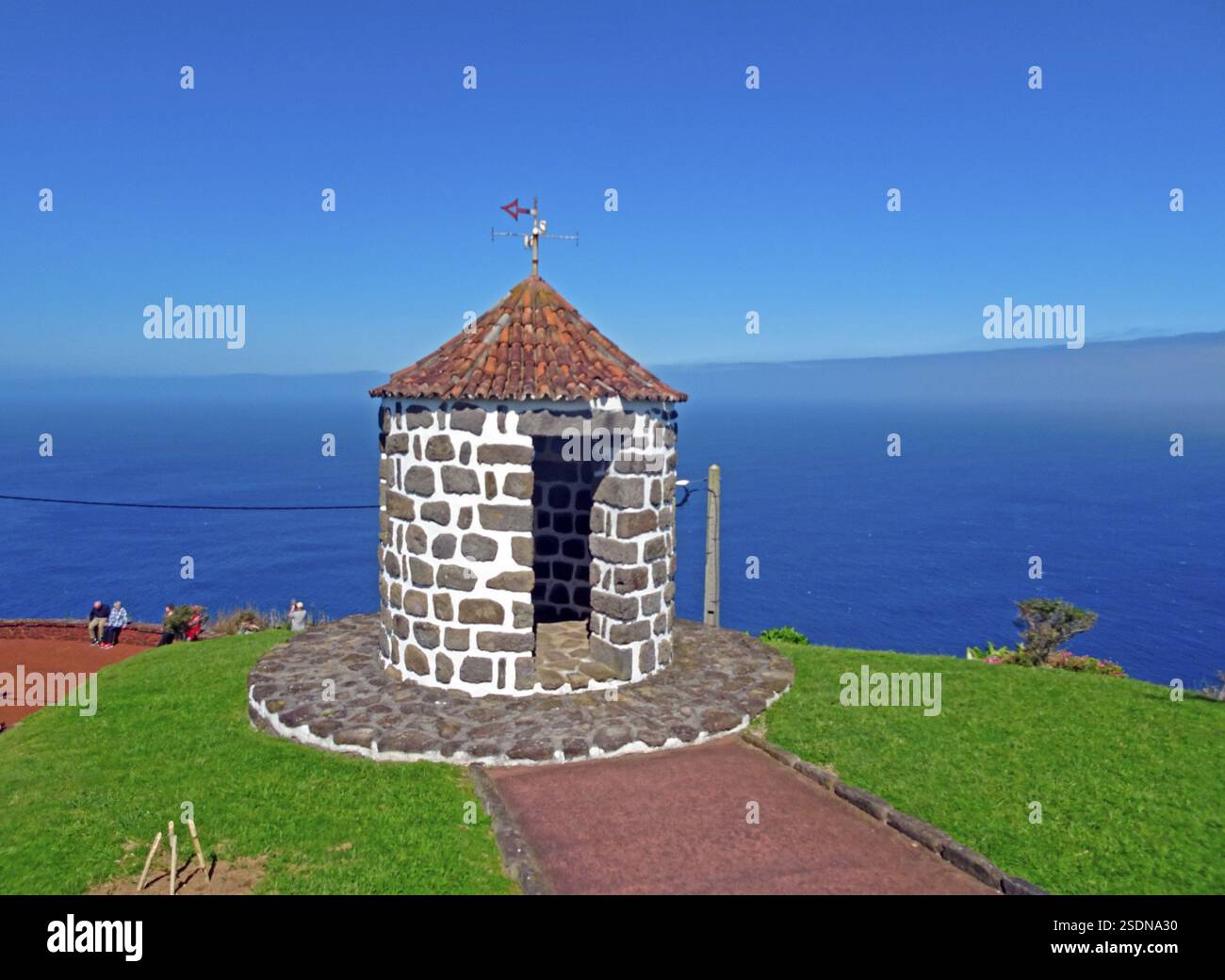 Portugal, Azores Island, Sao Miguel, north coast, round building ...