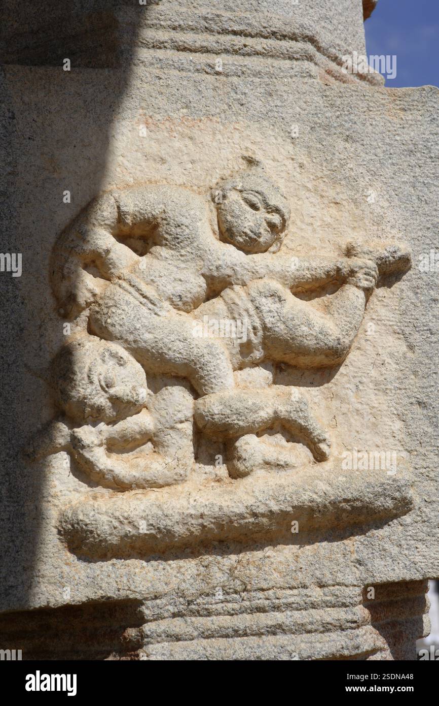 Statues carved in Vitthala temple complex, Hampi, Vijayanagar, UNESCO ...
