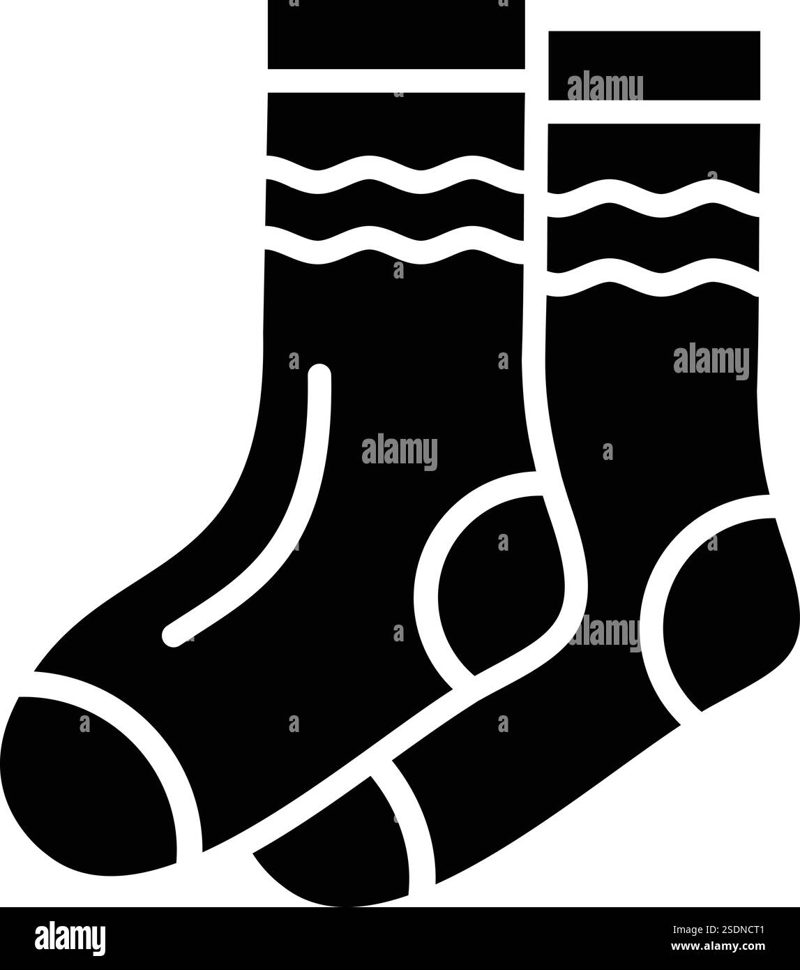 Sock icon design Black and White Stock Photos & Images - Alamy