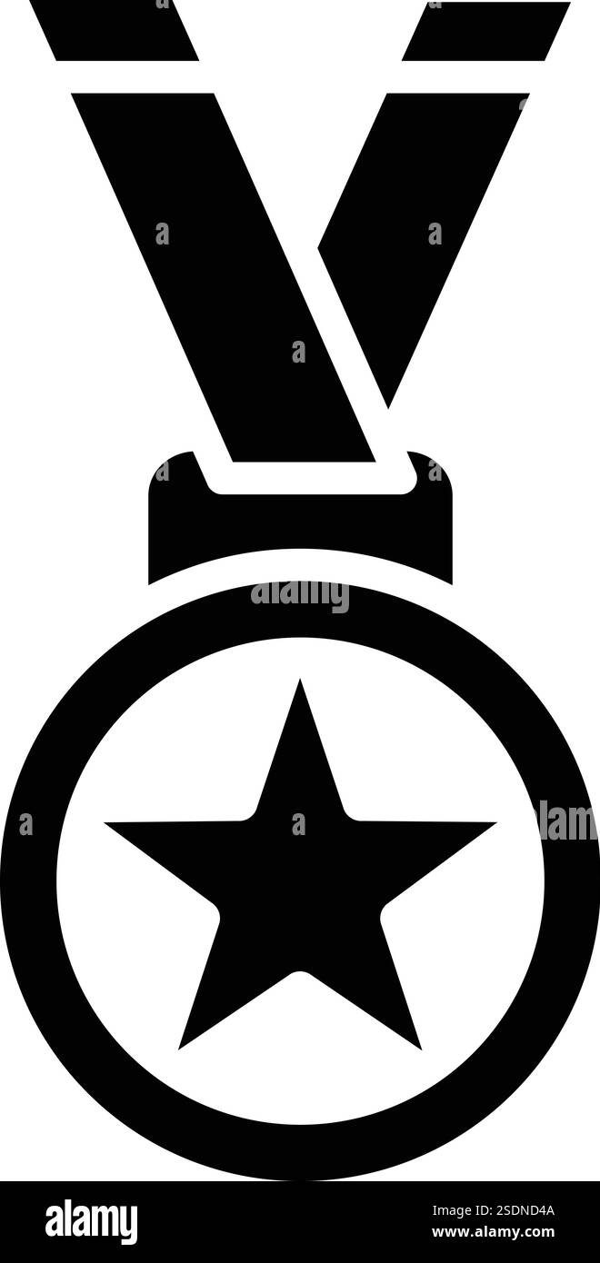 Medal Vector Icon Design Illustration Stock Vector Image & Art - Alamy