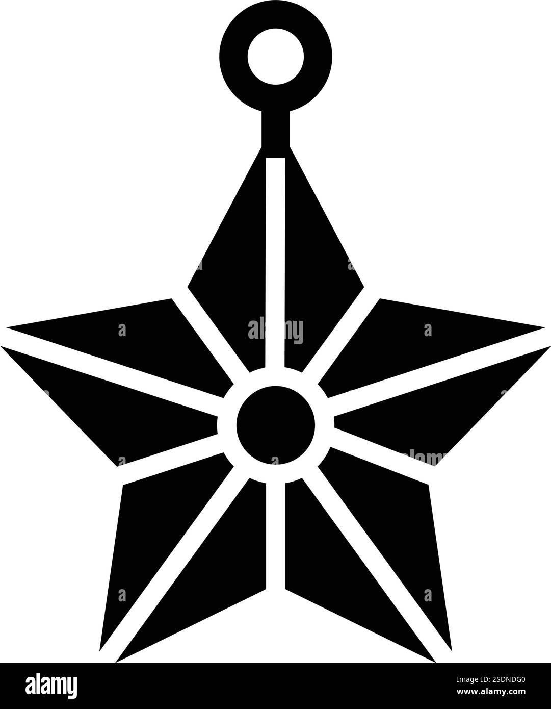 Christmas star icon monochrome Stock Vector Images - Alamy