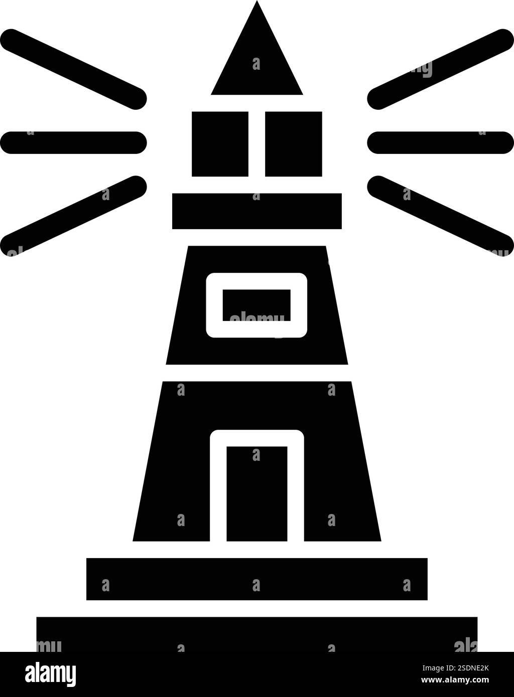 Tower lighthouse icon outline Black and White Stock Photos & Images - Alamy