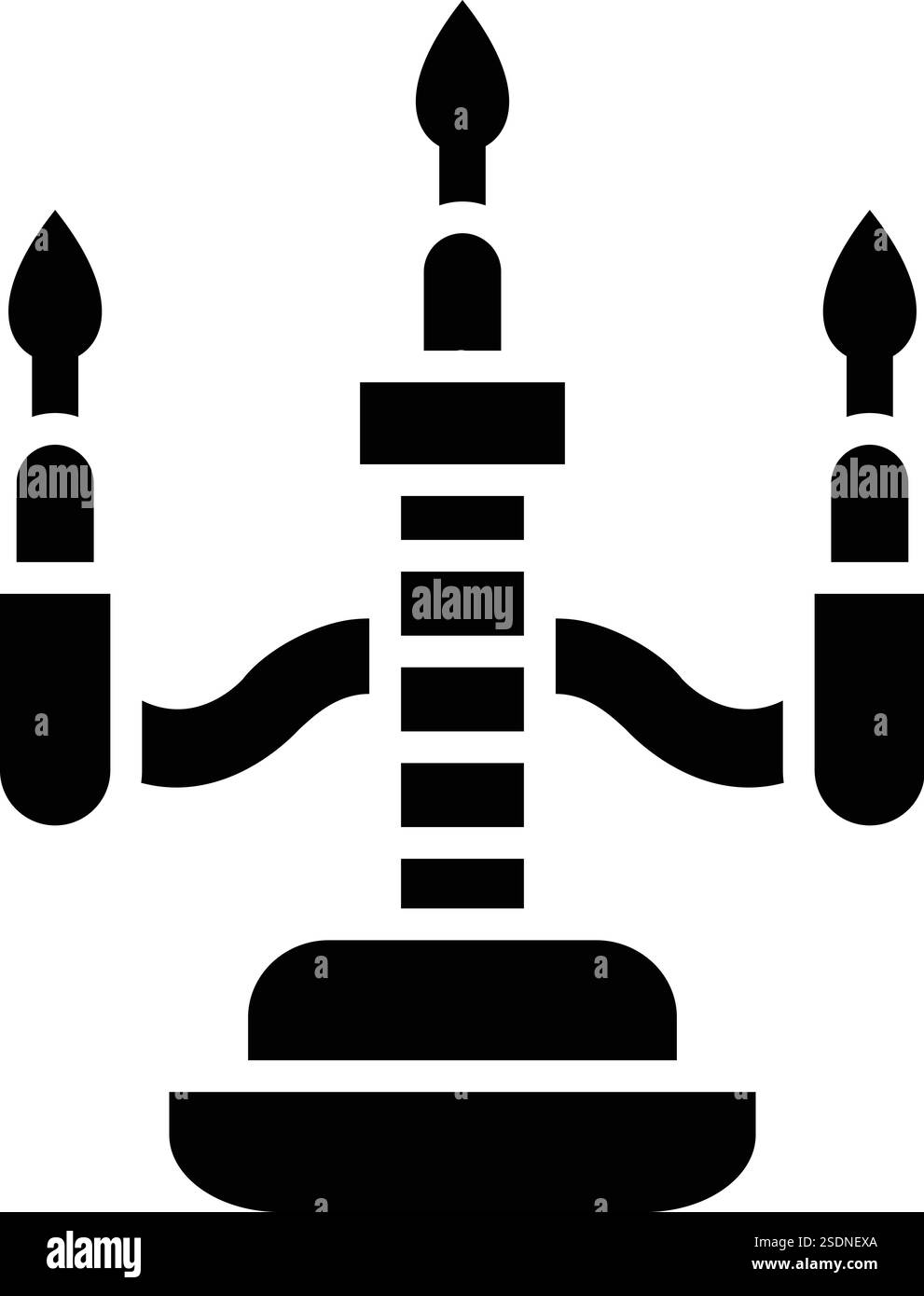 Candle isolated vector vectors Black and White Stock Photos & Images ...