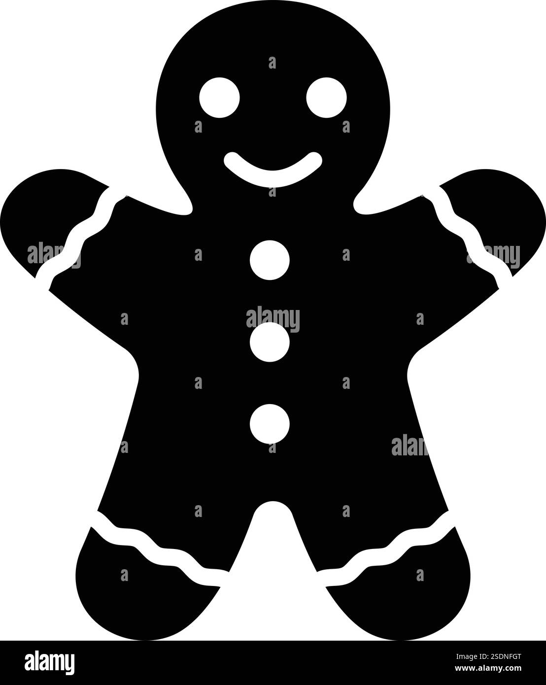 Gingerbread man Vector Icon Design Illustration Stock Vector Image ...