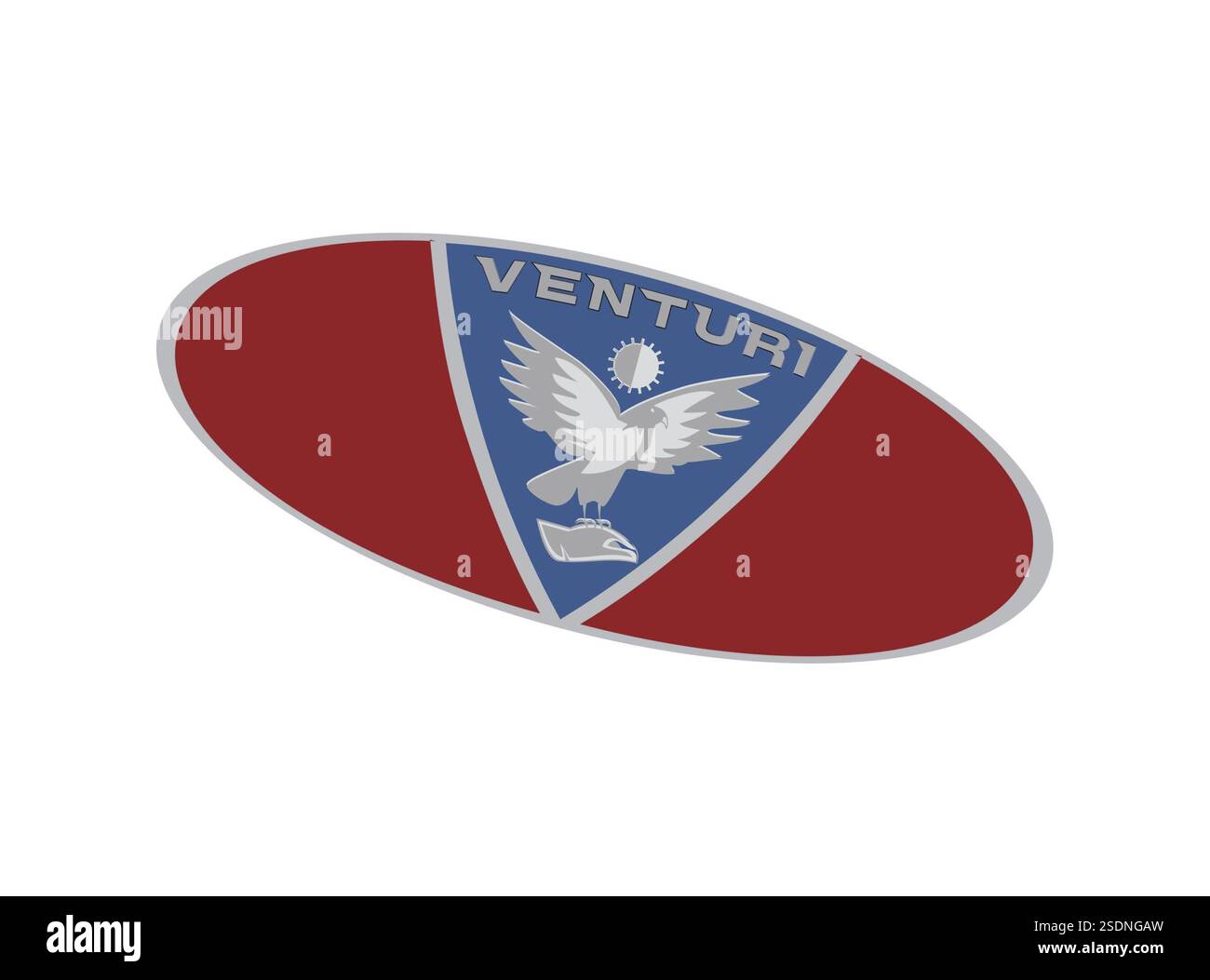 Turned to the right, Venturi logo 1989, Car, Historic logo from 1989 ...