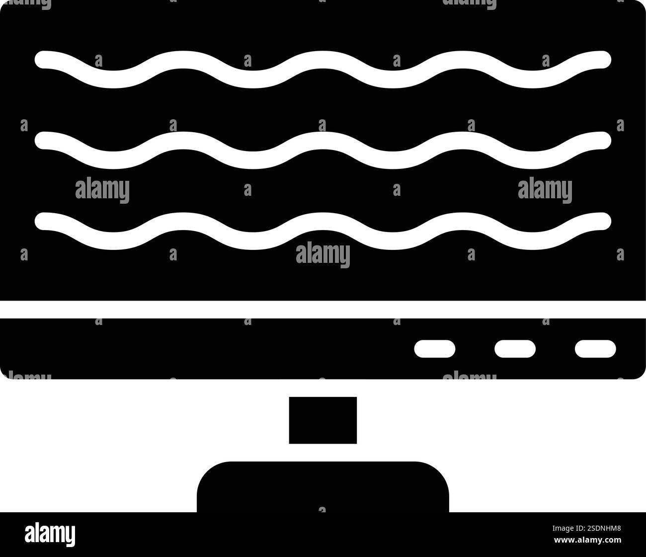 3d icon computer monitor icon Black and White Stock Photos & Images - Alamy