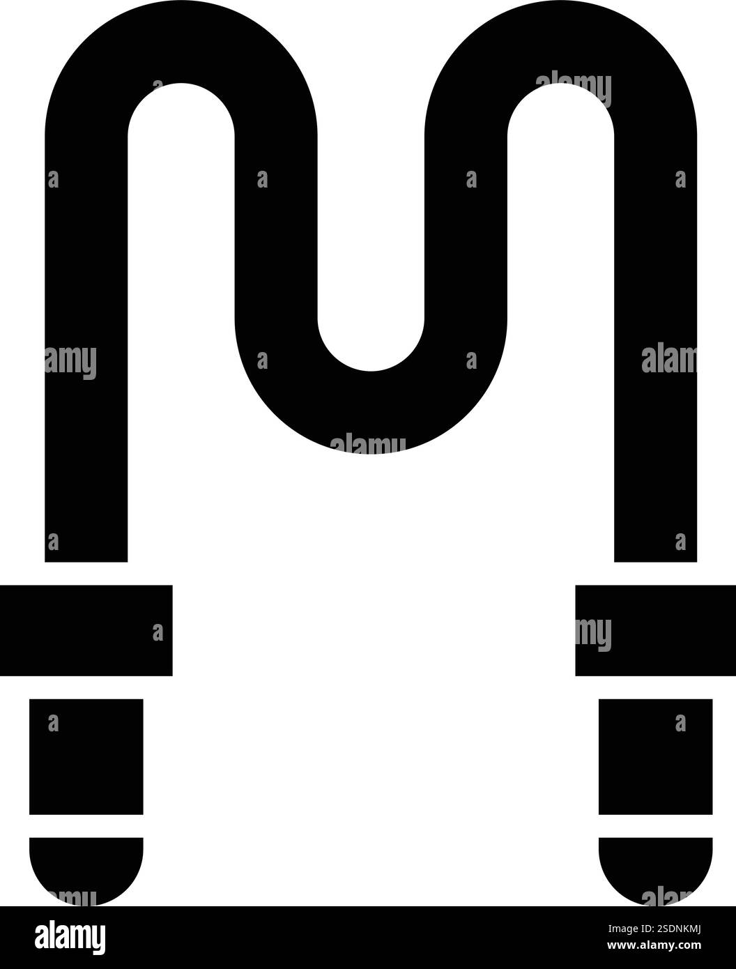 Rope line vector illustration Black and White Stock Photos & Images - Alamy