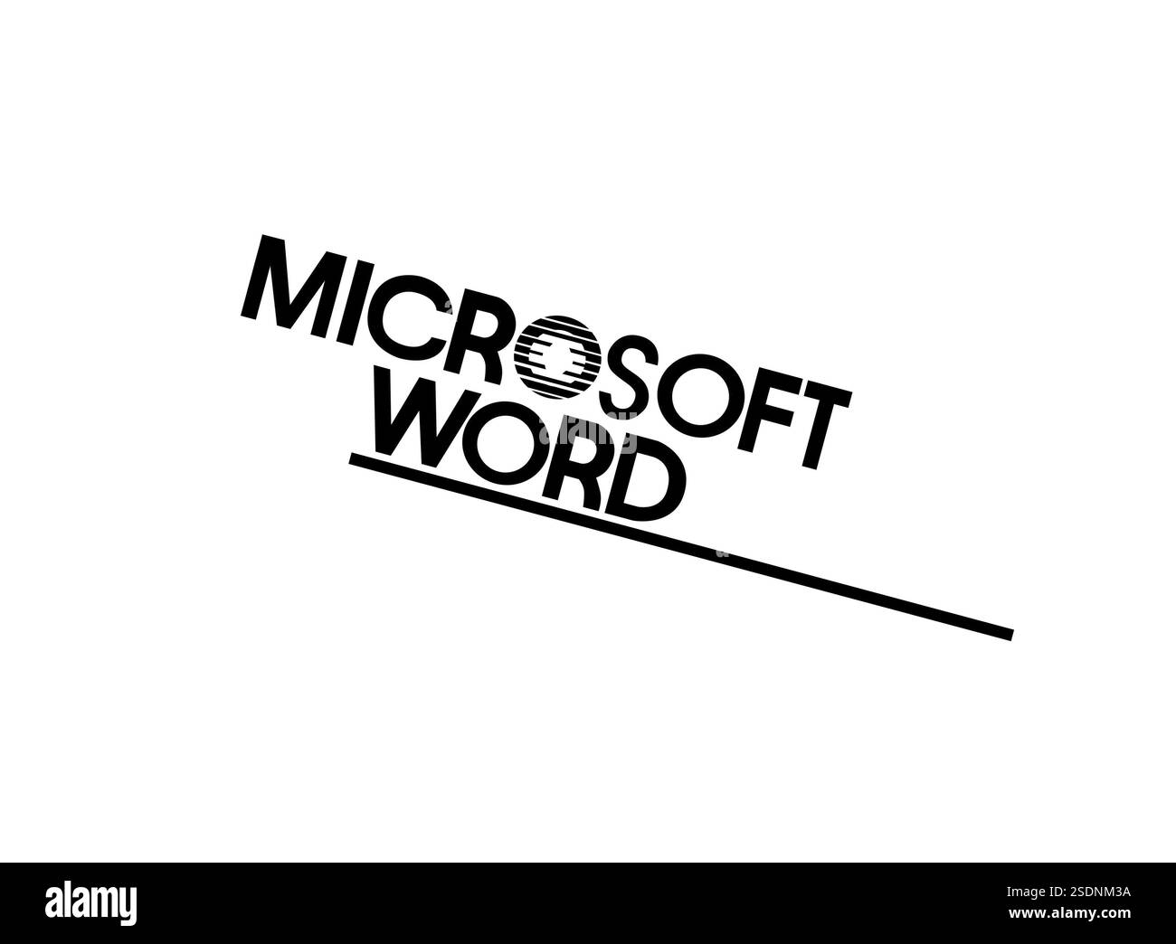 Rotated to right, Microsoft Word Logo 1983, Software, Historic Logo ...