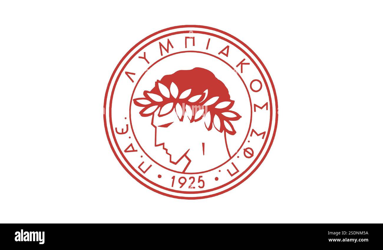 Olympiacos Logo 1995, Soccer, Old Logo from 1995 Stock Photo - Alamy