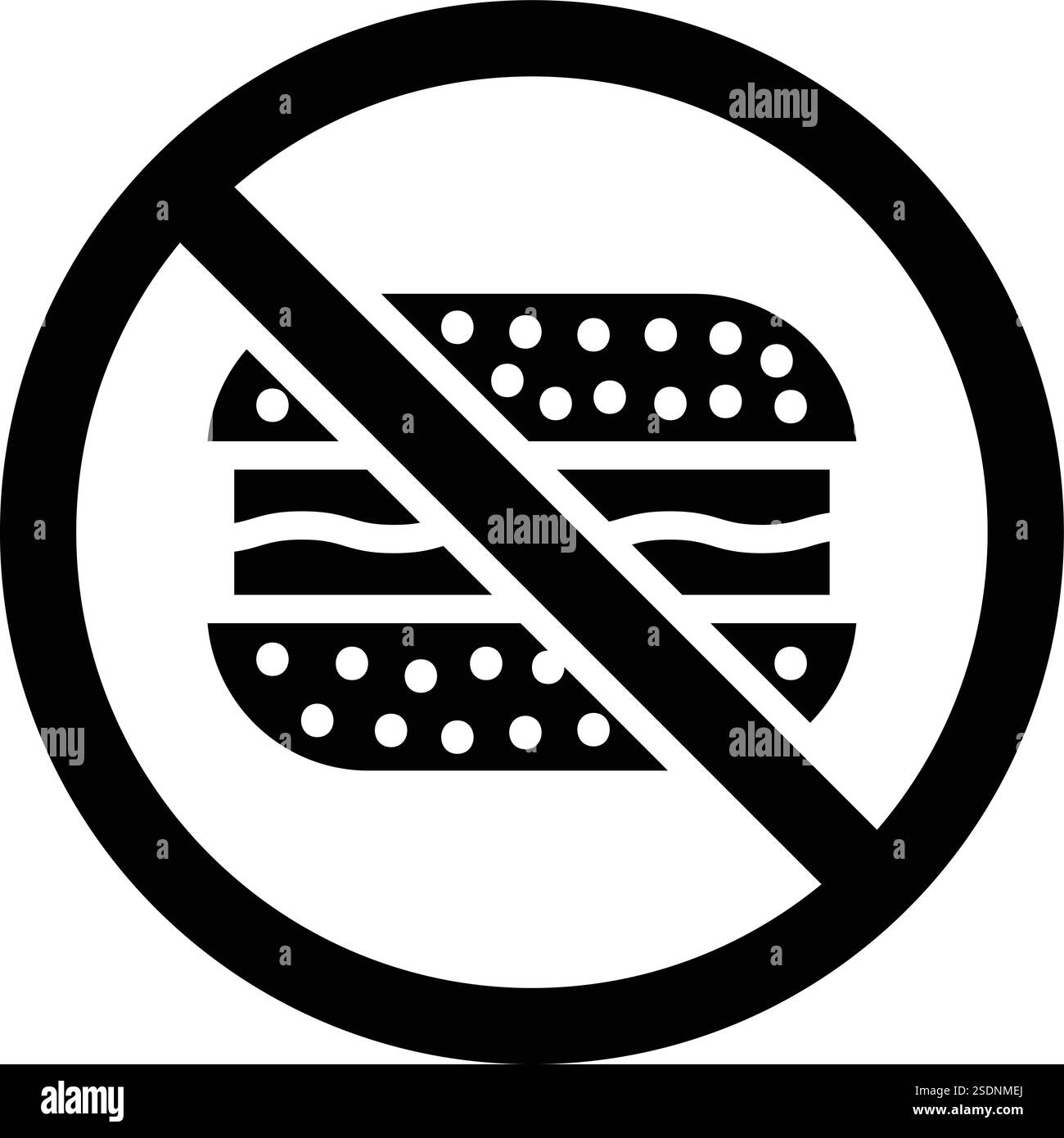 No food icon vector Black and White Stock Photos & Images - Alamy