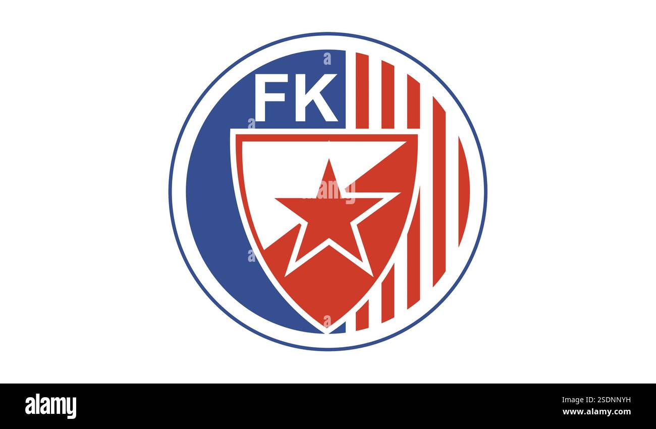 Crvena Zvezda Logo 1995, Soccer, Old Logo from 1995 Stock Photo - Alamy