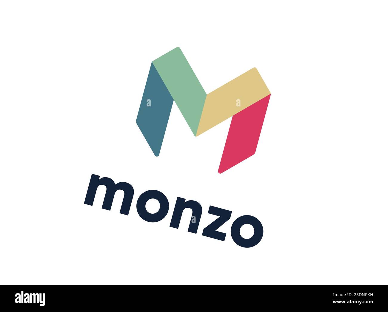 Rotated to right, Monzo Logo, Financualbank, Logo Stock Photo - Alamy