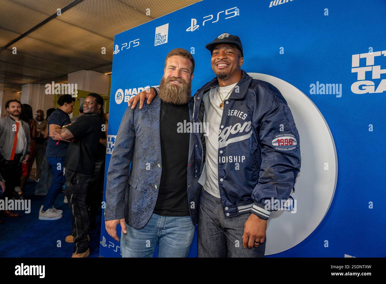Ryan Fitzpatrick, left and Jameis Winston attend the EA Sports Madden ...