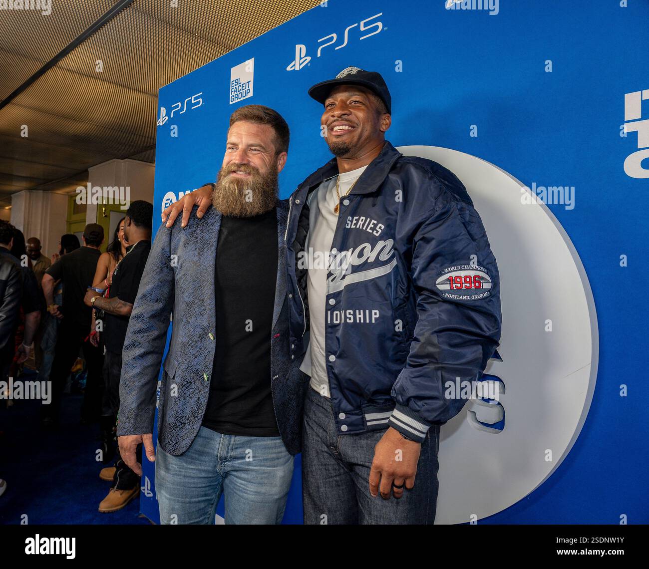 Ryan Fitzpatrick, left and Jameis Winston attend the EA Sports Madden ...