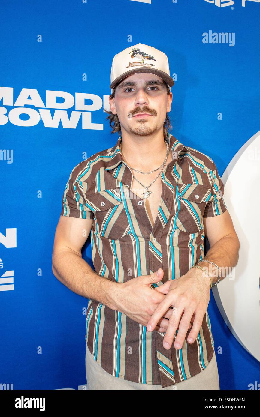 Tucker Wetmore attends the EA Sports Madden Bowl party on Friday, Feb ...